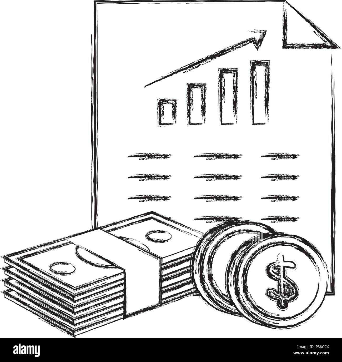 American dollar money bills coins Stock Vector Images - Alamy