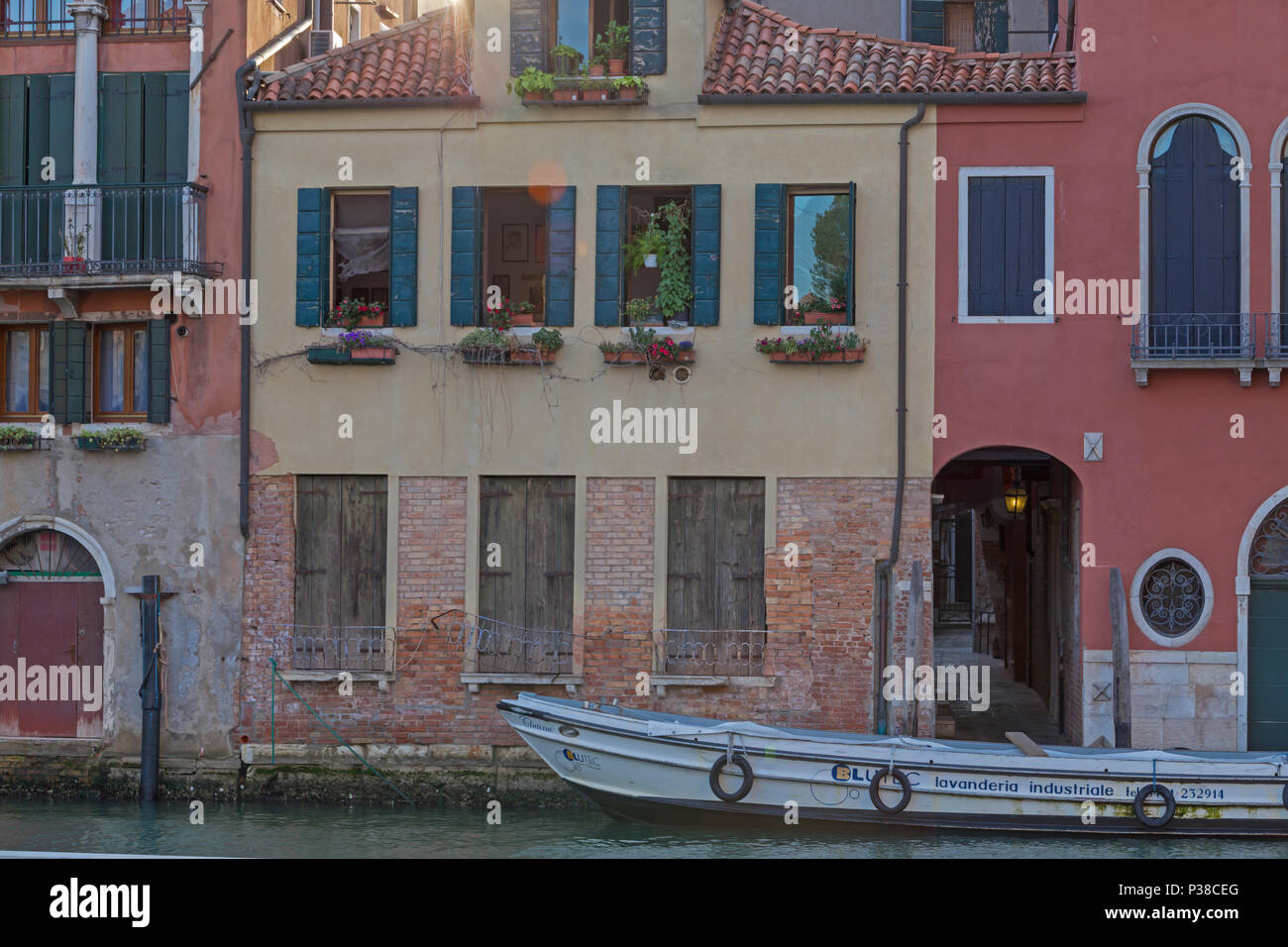 Canal side building in Venice Italy Stock Photo - Alamy