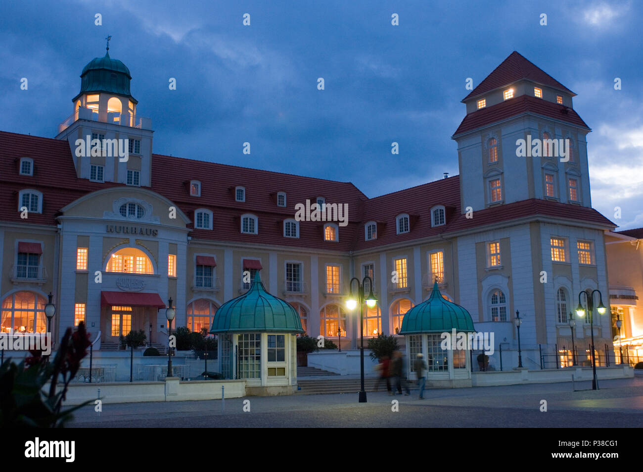 Binz beach with spa house binz hi-res stock photography and images - Alamy