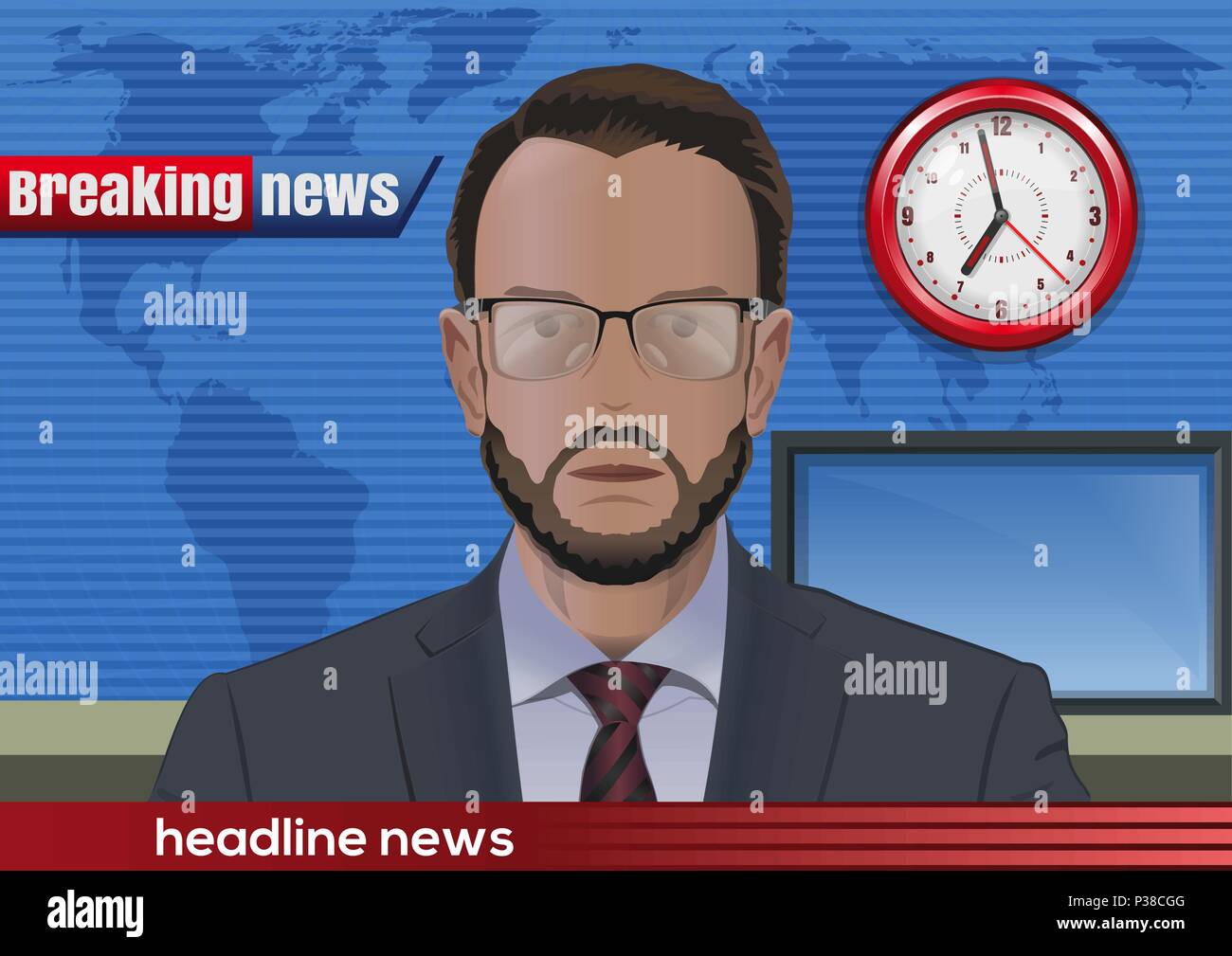 Announcer television Stock Vector Images - Alamy