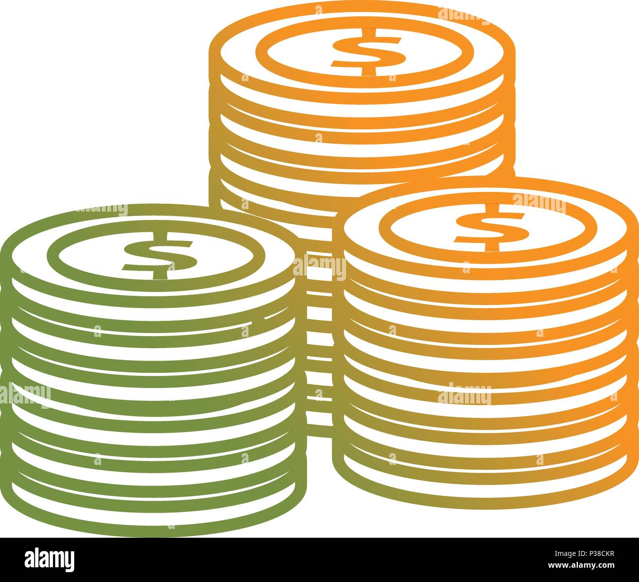 coins money isolated icon vector illustration design Stock Vector Image ...