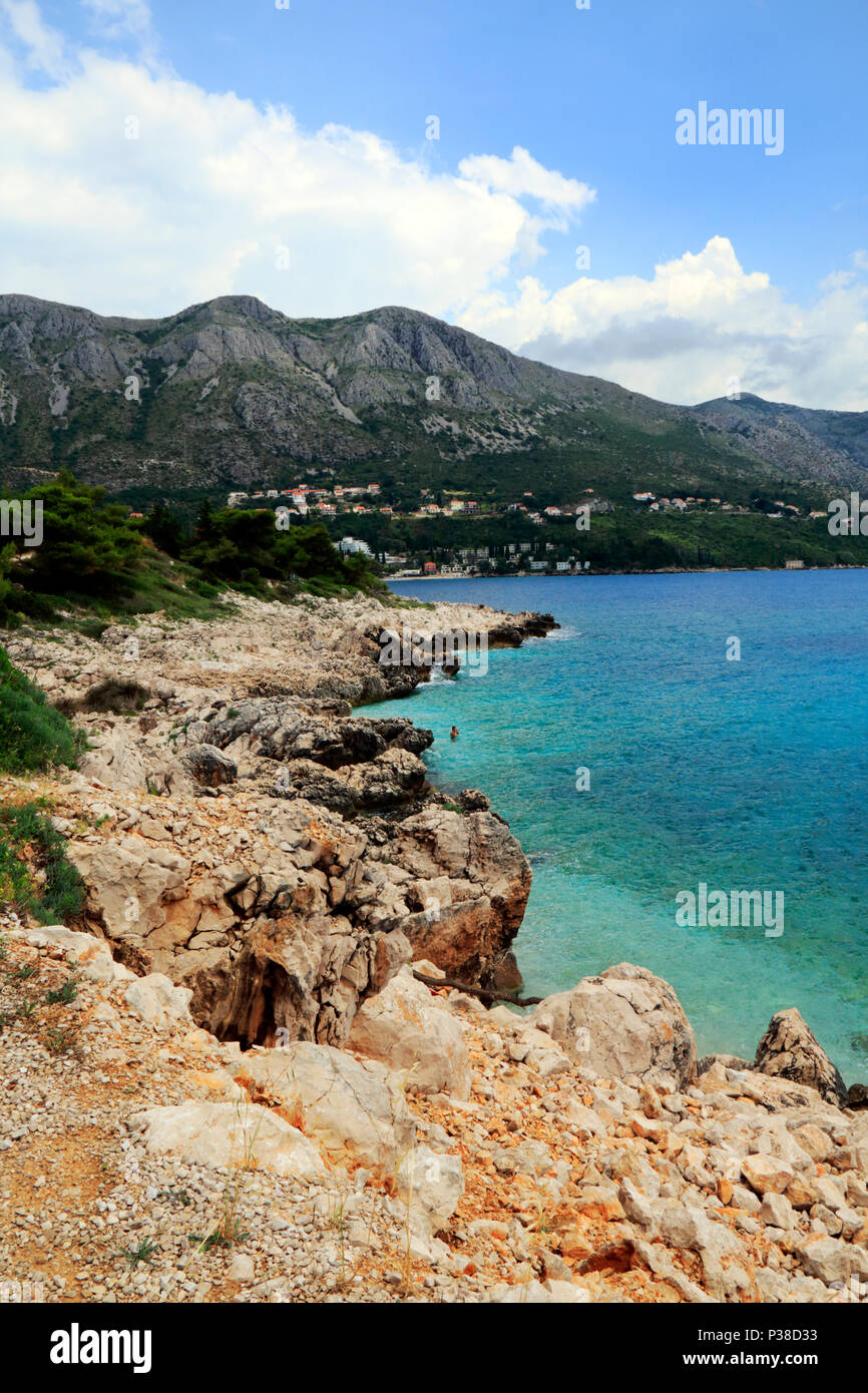 The coastline near the resort of Kupari in southern Croatia Stock Photo ...