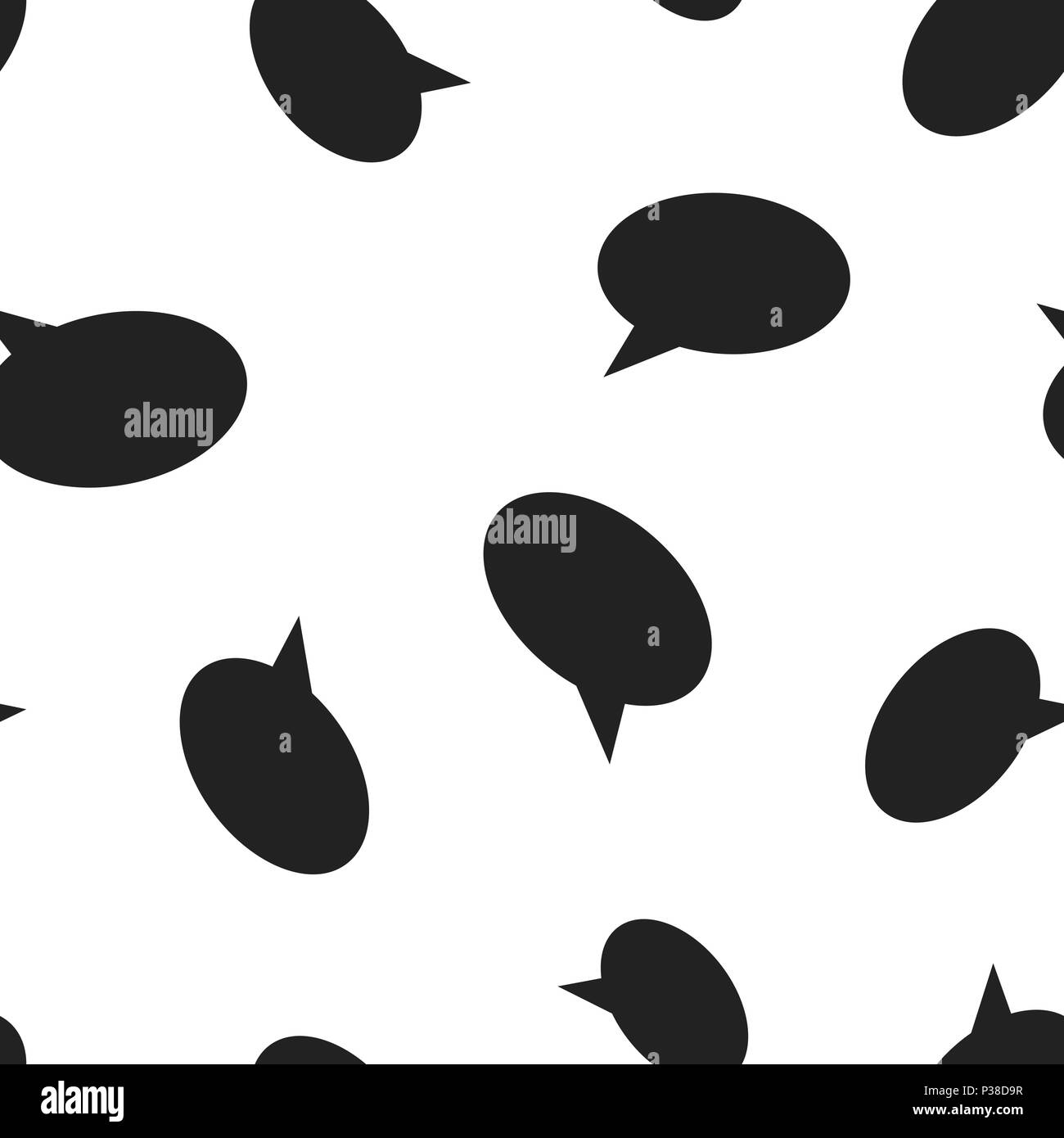 Blank empty speech bubble icon seamless pattern background. Business concept vector illustration ...
