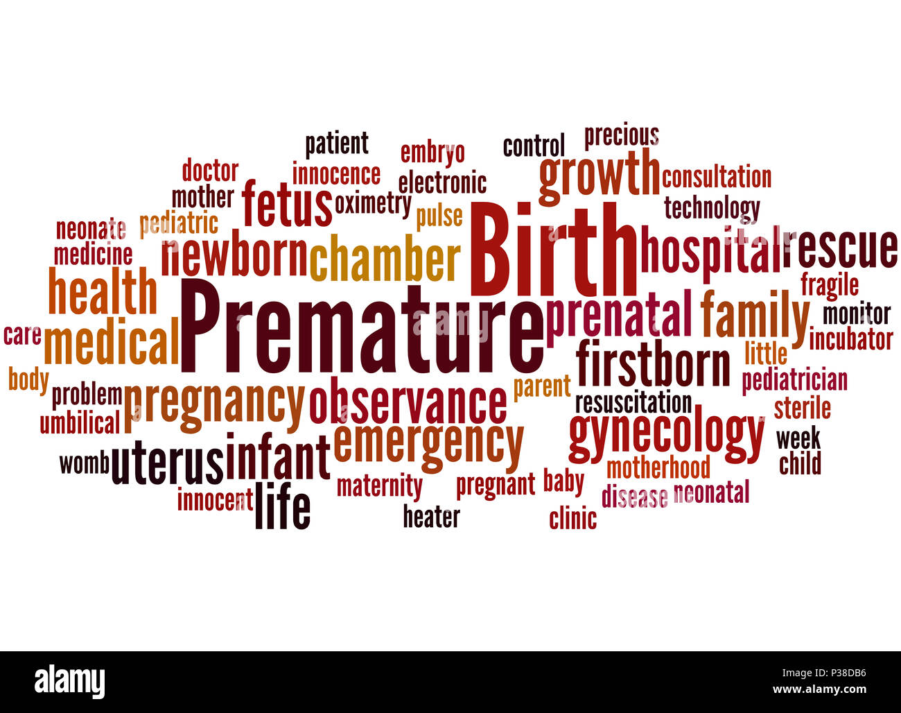 Premature birth, word cloud concept on white background Stock Photo - Alamy