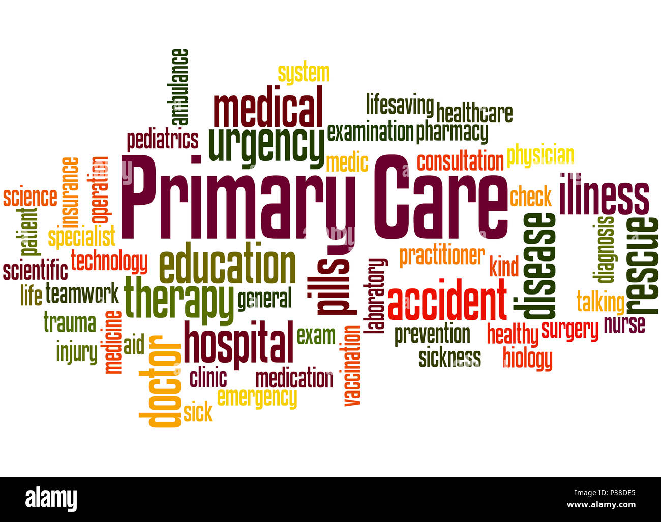 Primary care, word cloud concept on white background Stock Photo - Alamy