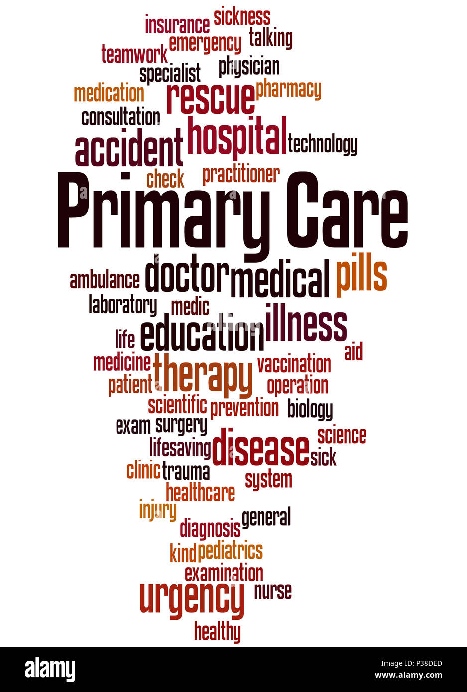 Primary care, word cloud concept on white background Stock Photo - Alamy