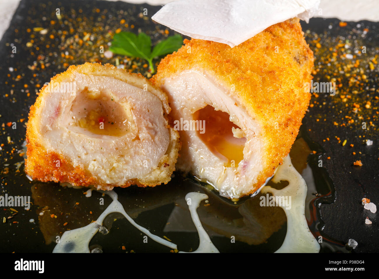 Traditional Kiev cutlet Stock Photo - Alamy