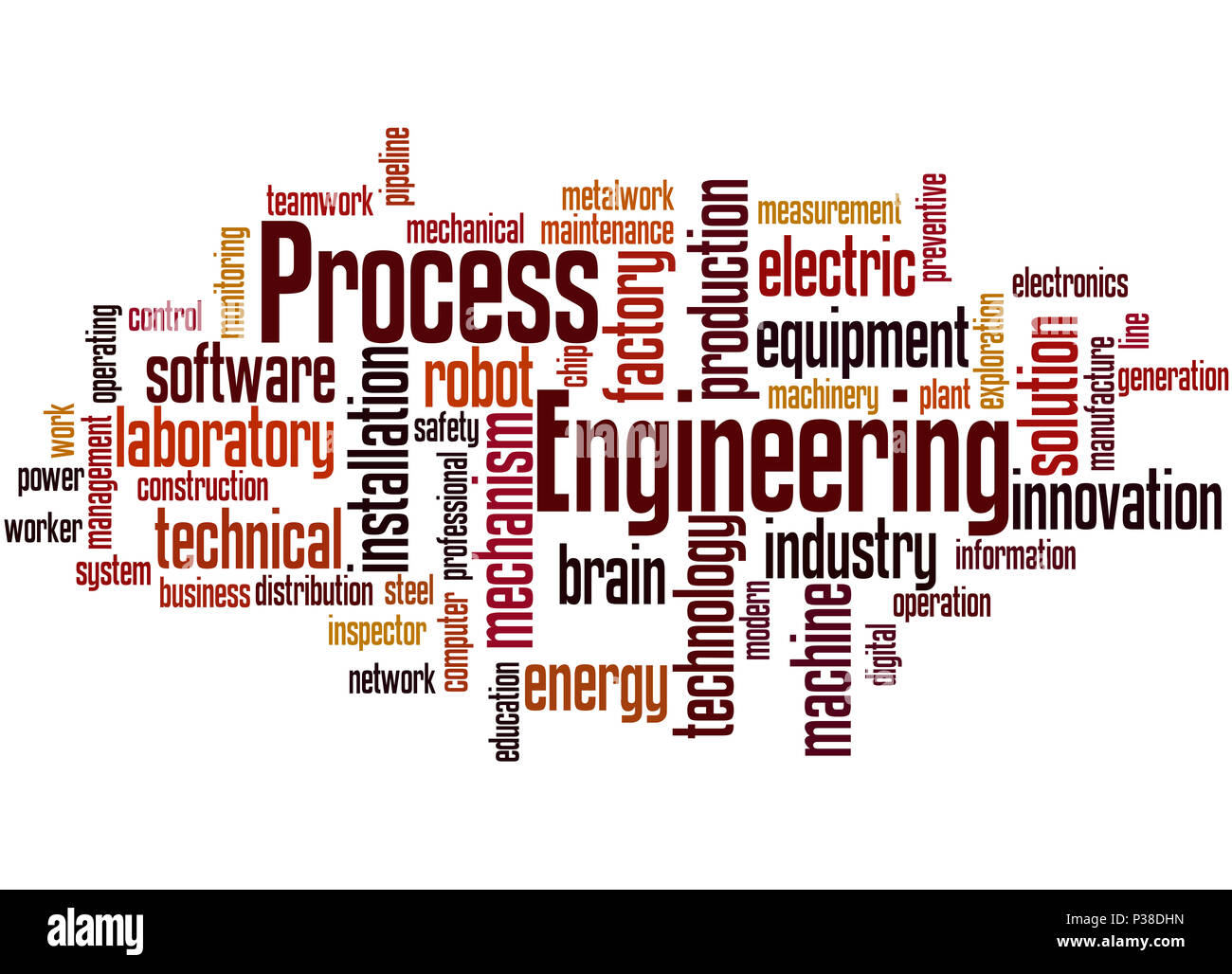 Process engineering, word cloud concept on white background Stock Photo ...