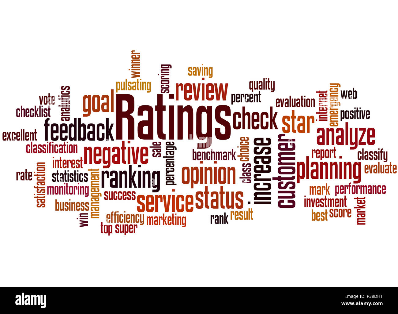 Ratings, word cloud concept on white background Stock Photo - Alamy