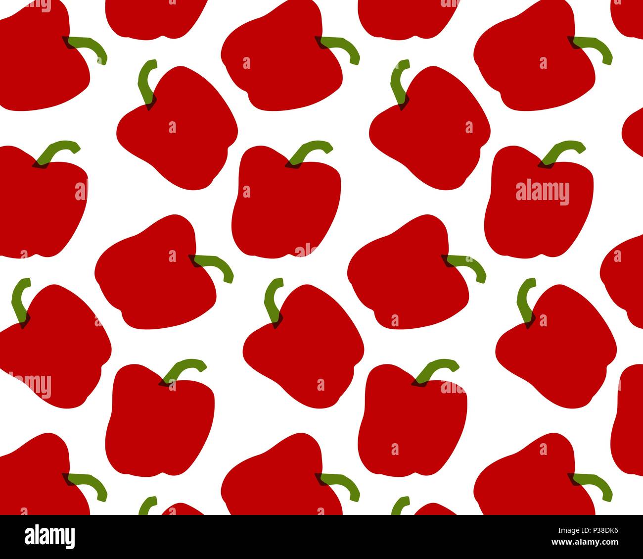 Seamless pattern of peppers. Vector illustration. Food wallpapers from ...
