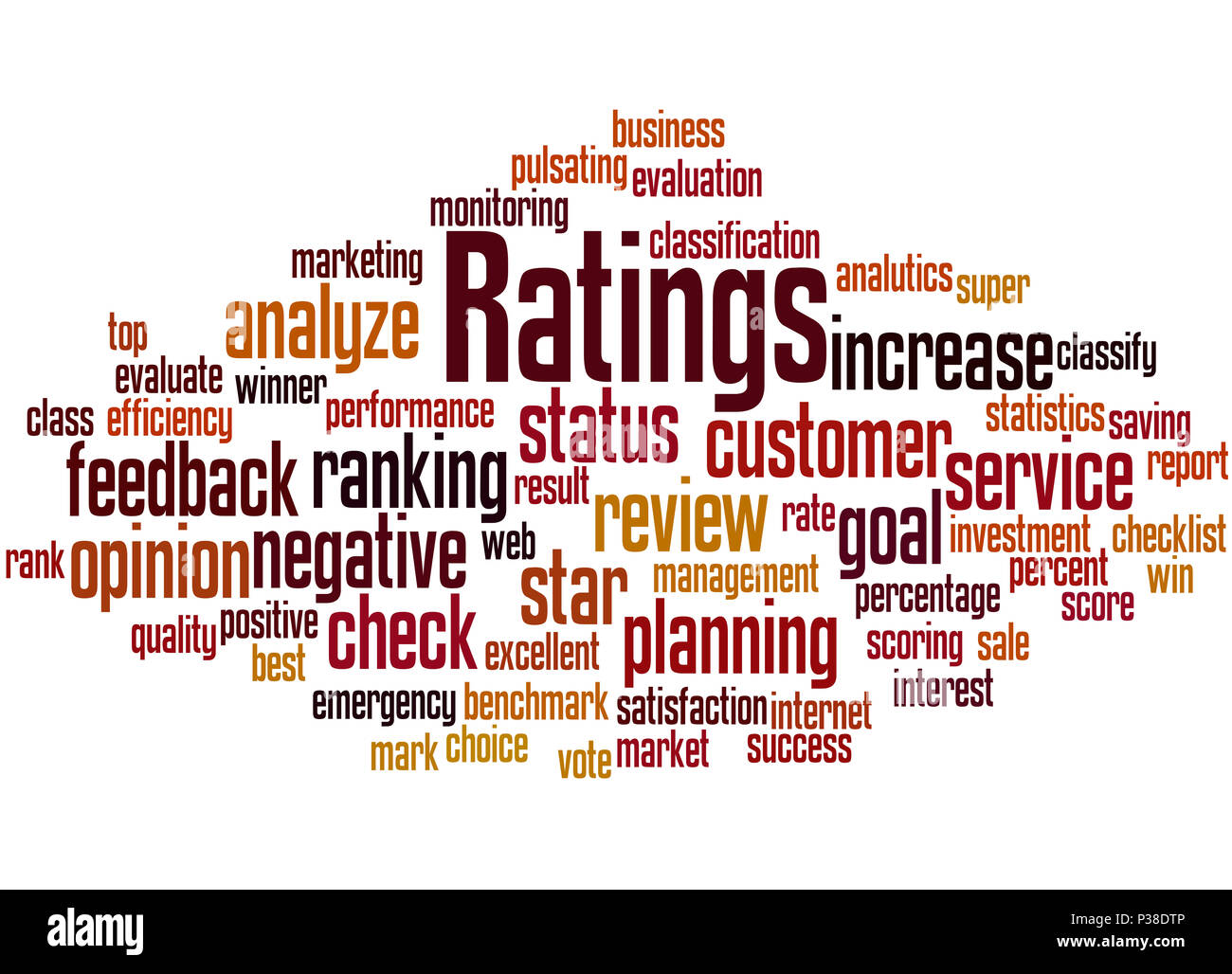 Ratings, word cloud concept on white background Stock Photo - Alamy