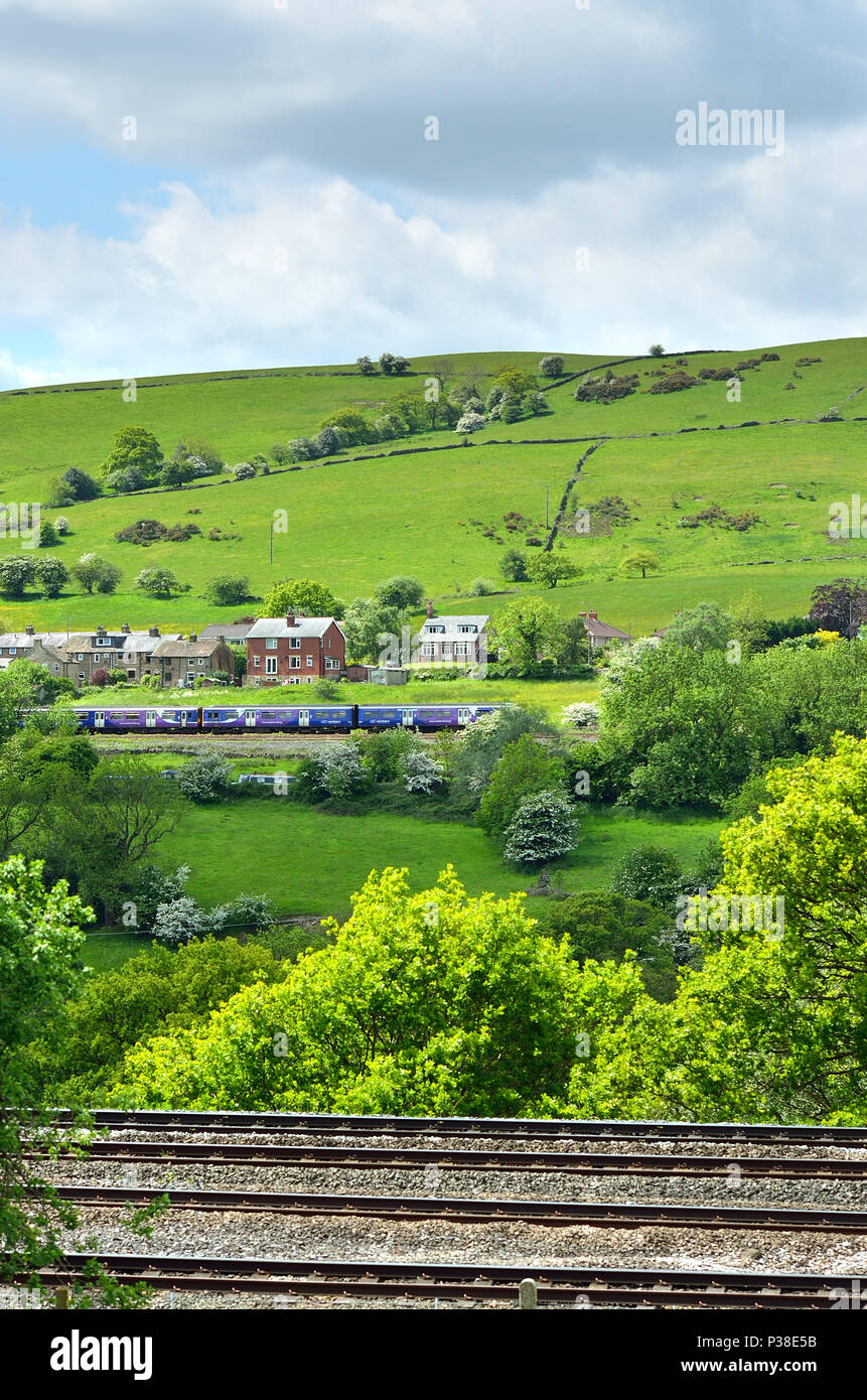 Classic british landscape at the Peak district near Manchester Stock ...
