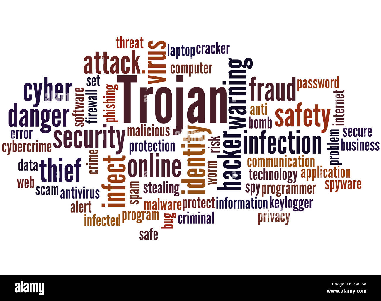 Trojan, word cloud concept on white background Stock Photo - Alamy