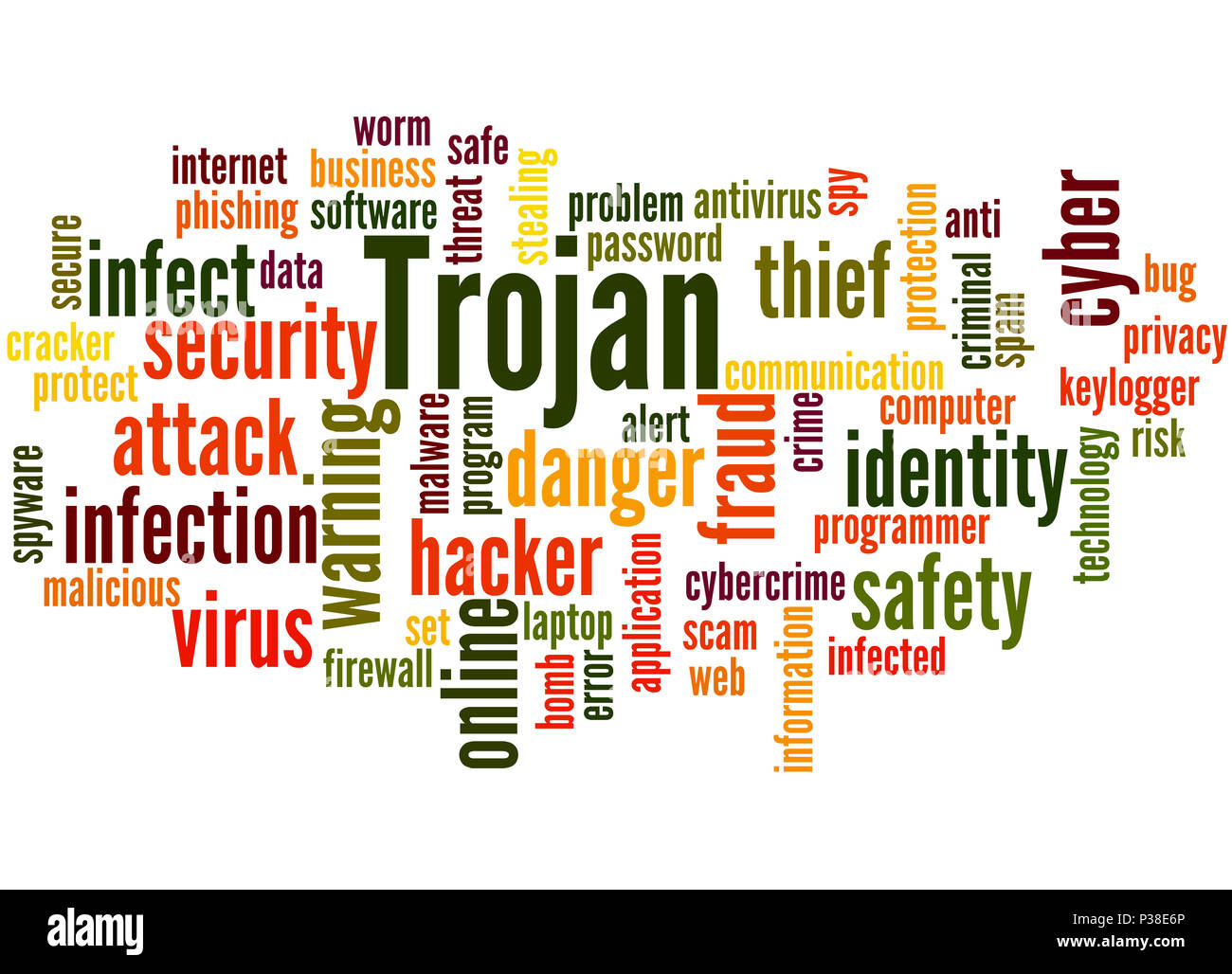 Trojan, word cloud concept on white background Stock Photo - Alamy