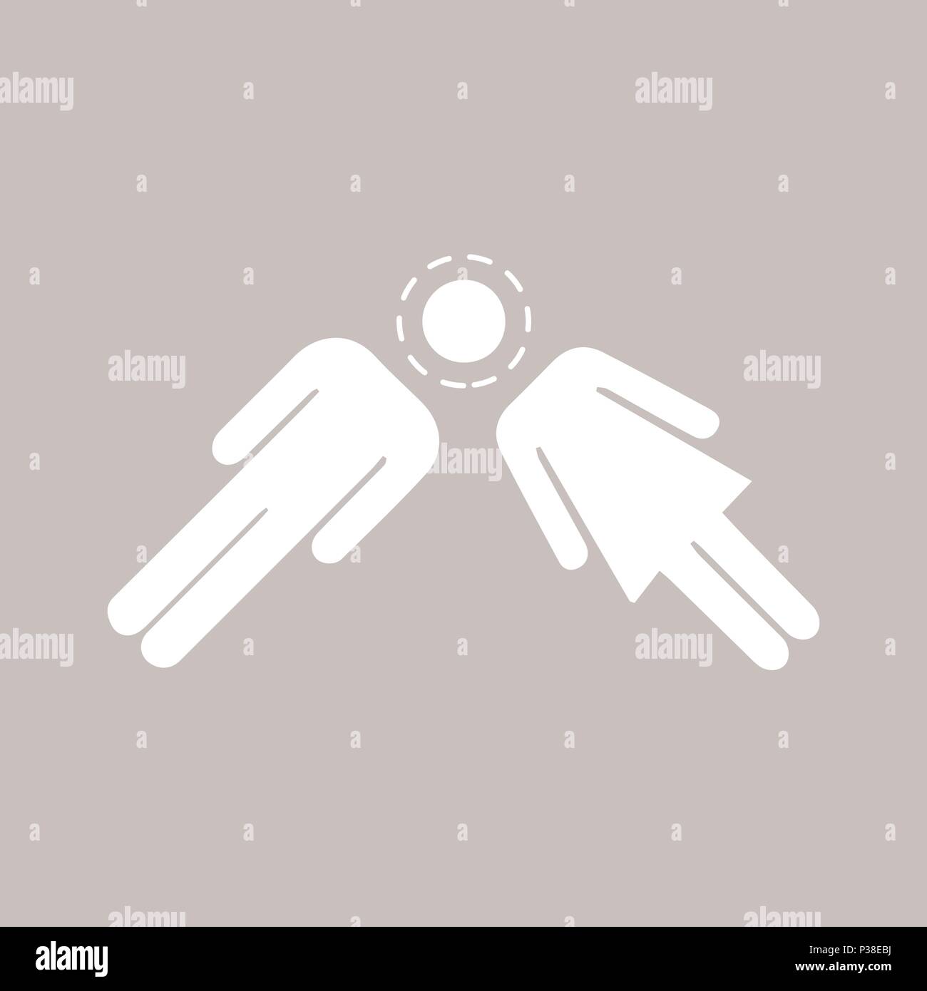 Two men one on Stock Vector Images - Alamy