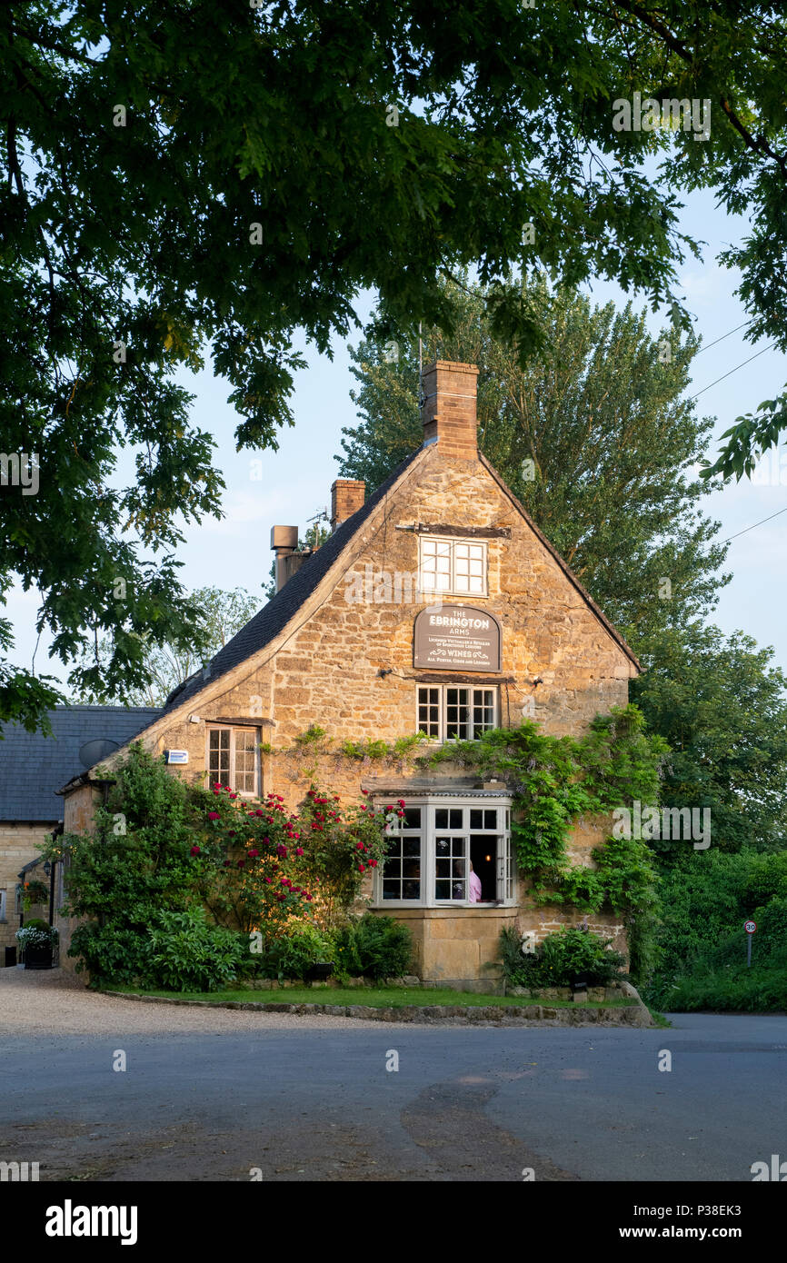 The Ebrington Arms on a summer evening. Ebrington, Chipping Campden ...