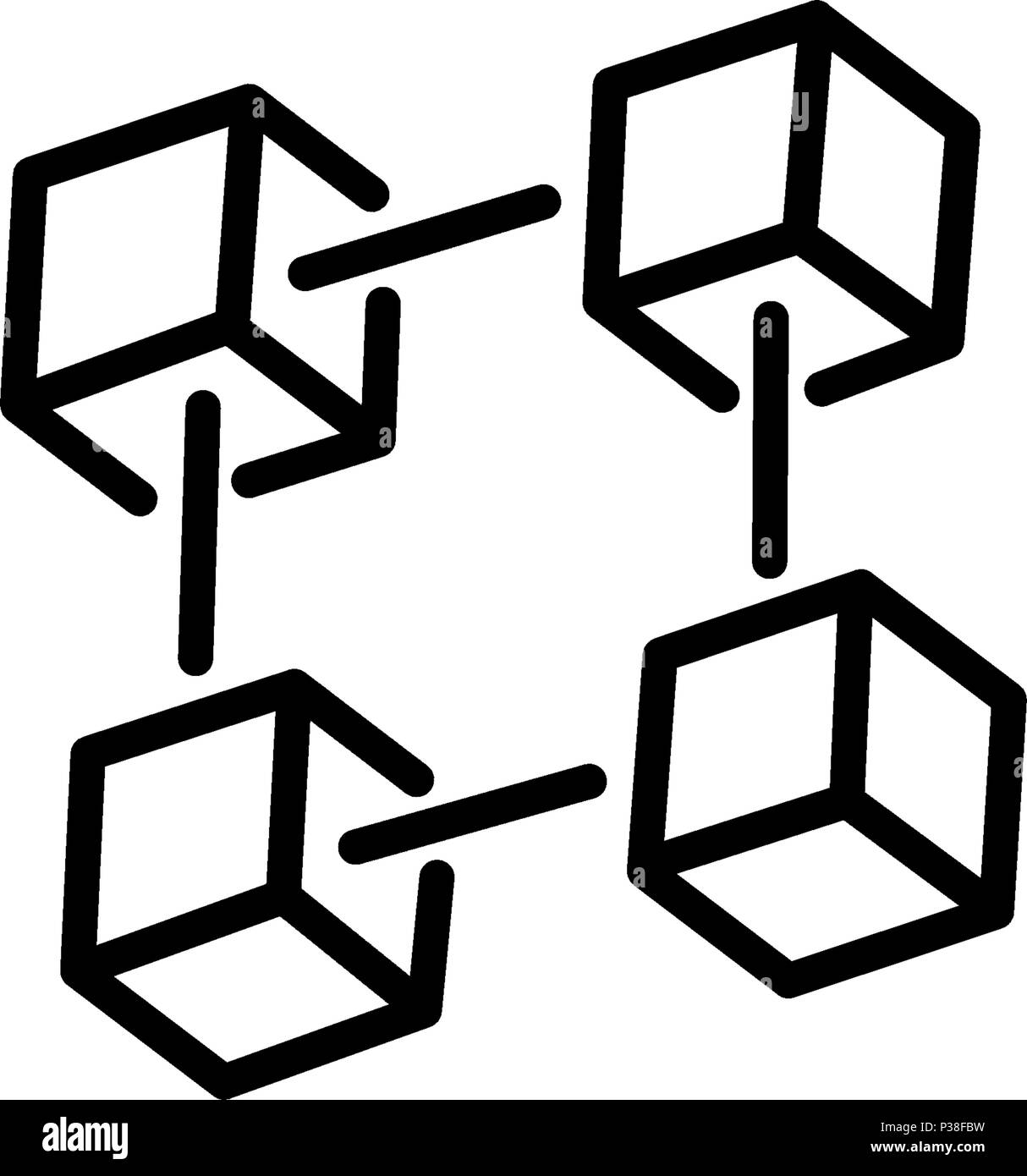 Block chain background vector Black and White Stock Photos & Images - Alamy