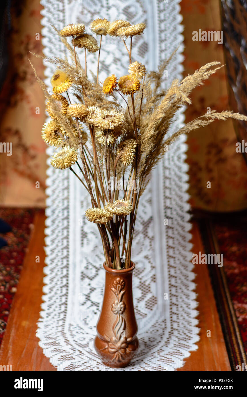 spikes of ash wheat on a white background in weight Stock Photo - Alamy