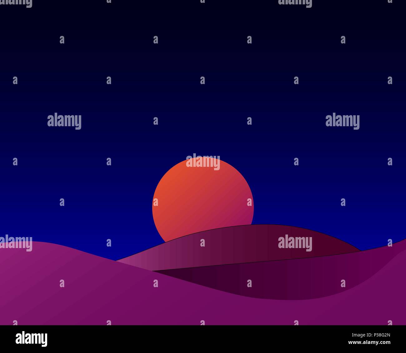 Abstract illustration of the desert. Bright vector background Stock ...