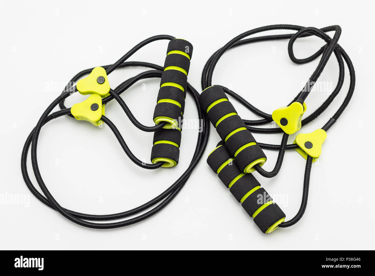 Fitness, sports gum in green and black. Isolated on white background ...