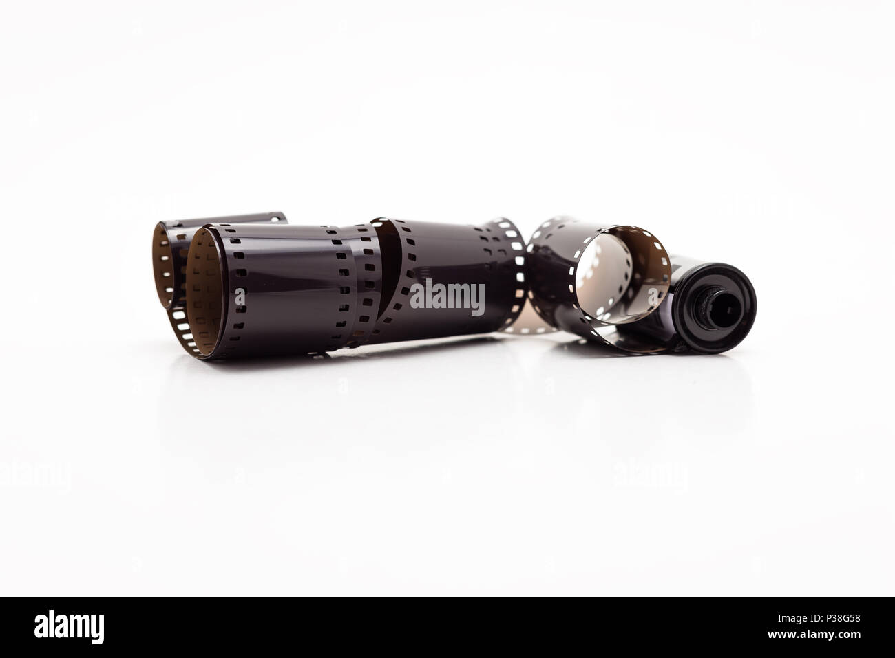 35mm photo film rolls. Isolated on white background Stock Photo - Alamy