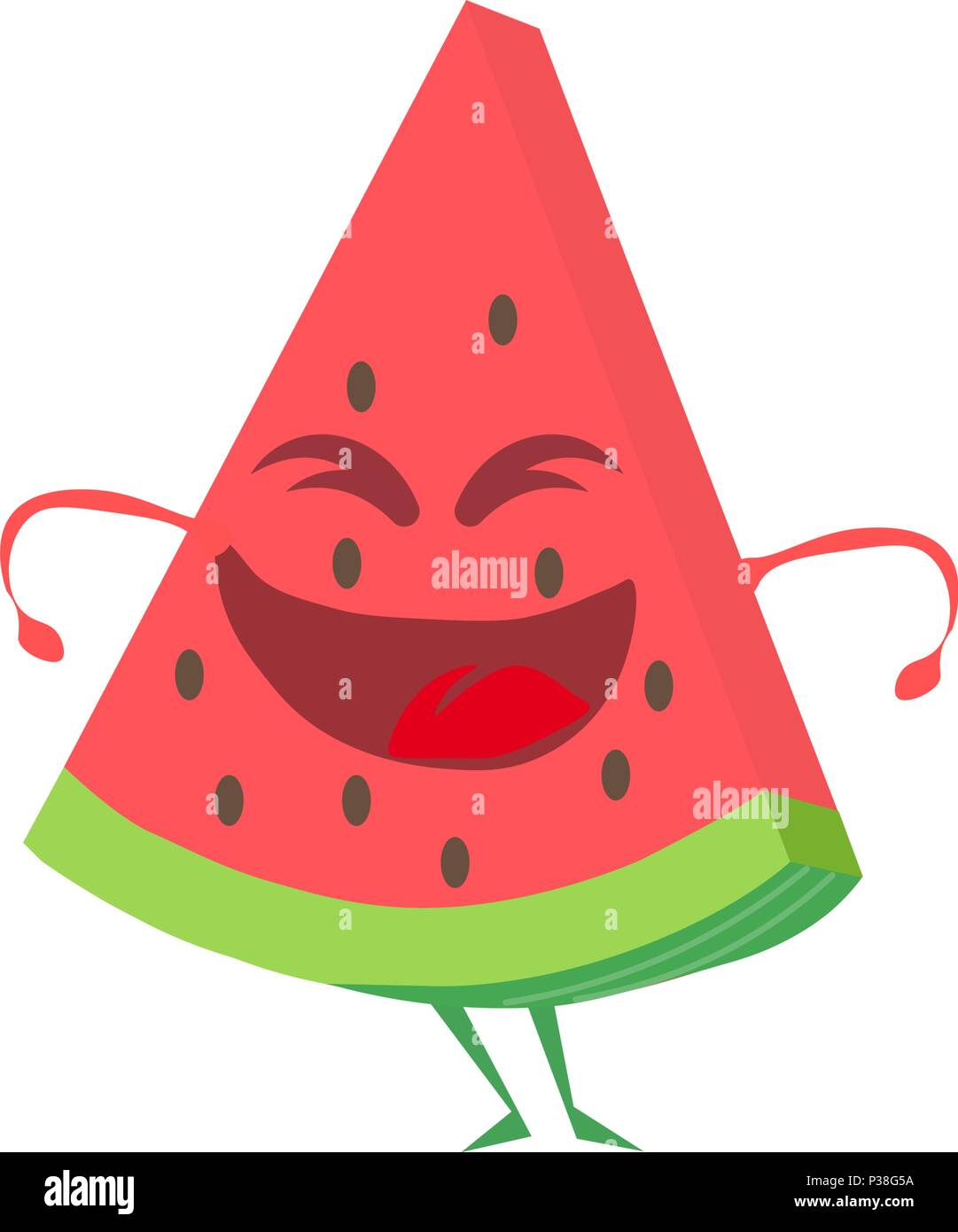 Cartoon watermelon slice Stock Vector Images - Alamy