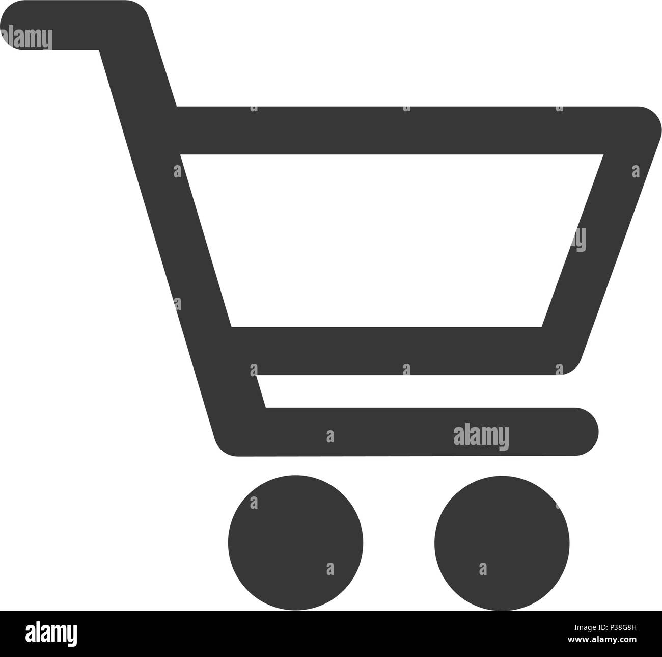Icon of the store cart. Vector illustration. Isolated on a white ...