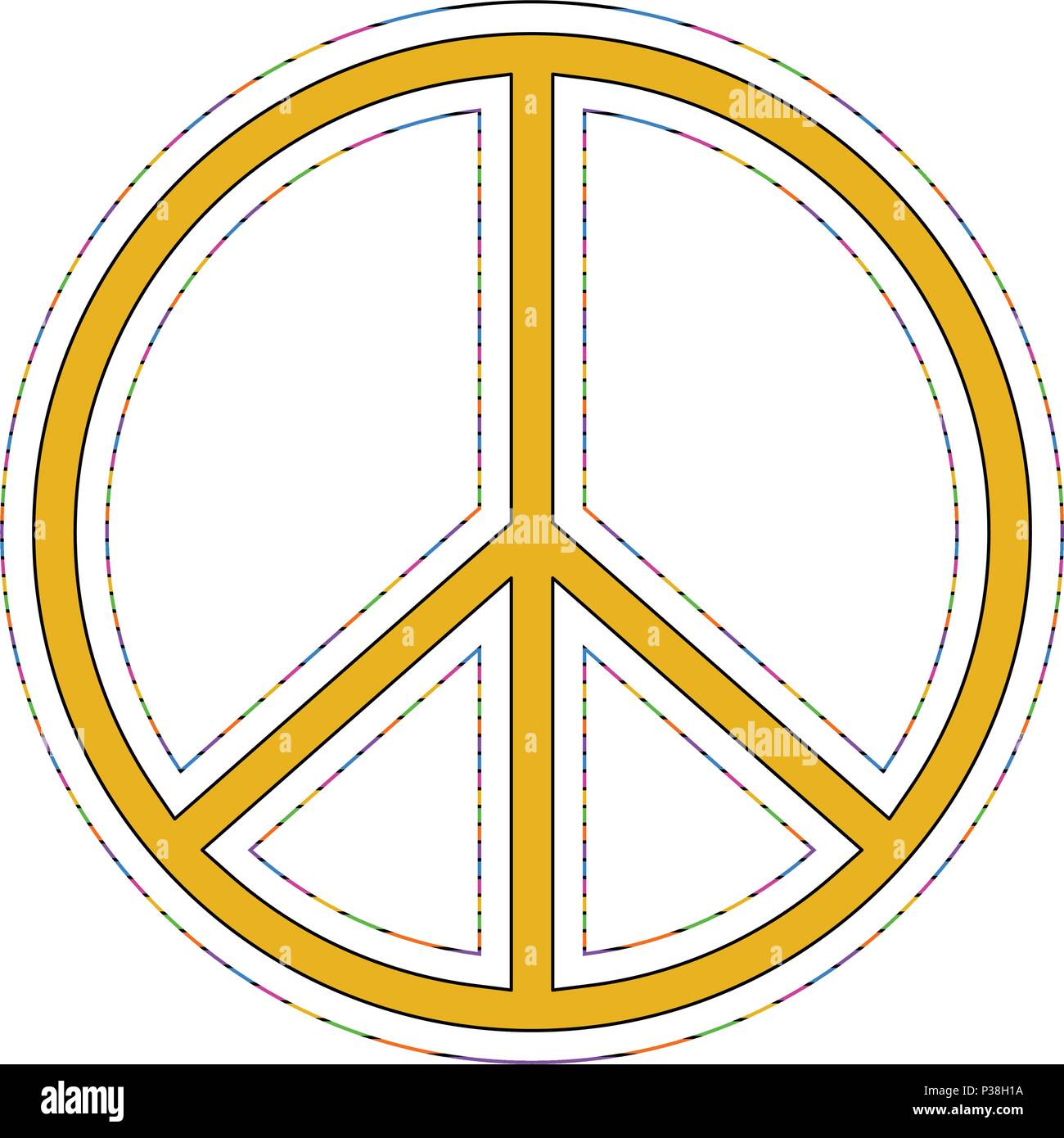 Isolated colored peace symbol Stock Vector Image & Art - Alamy