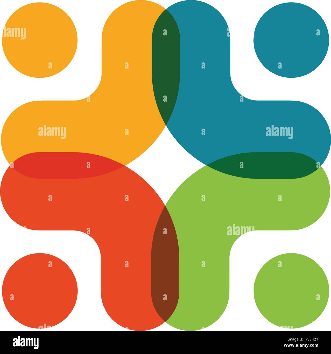 Human logo, mutual aid icon, people together abstract logotype. People ...