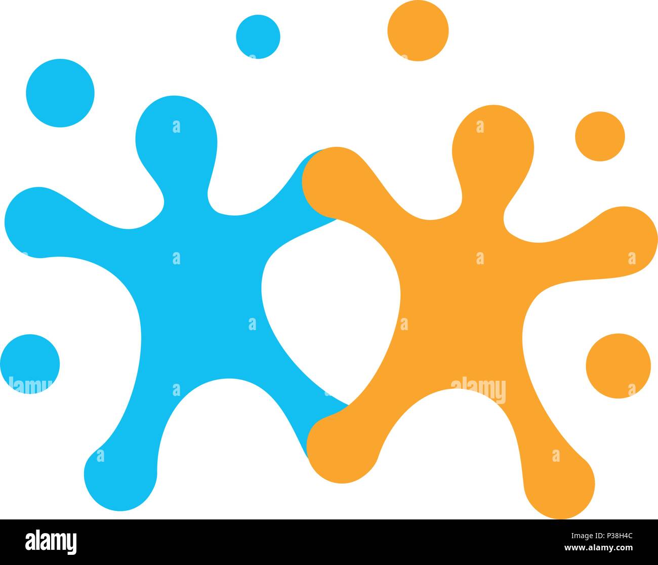 Human logo, mutual aid icon, people together abstract logotype. People ...