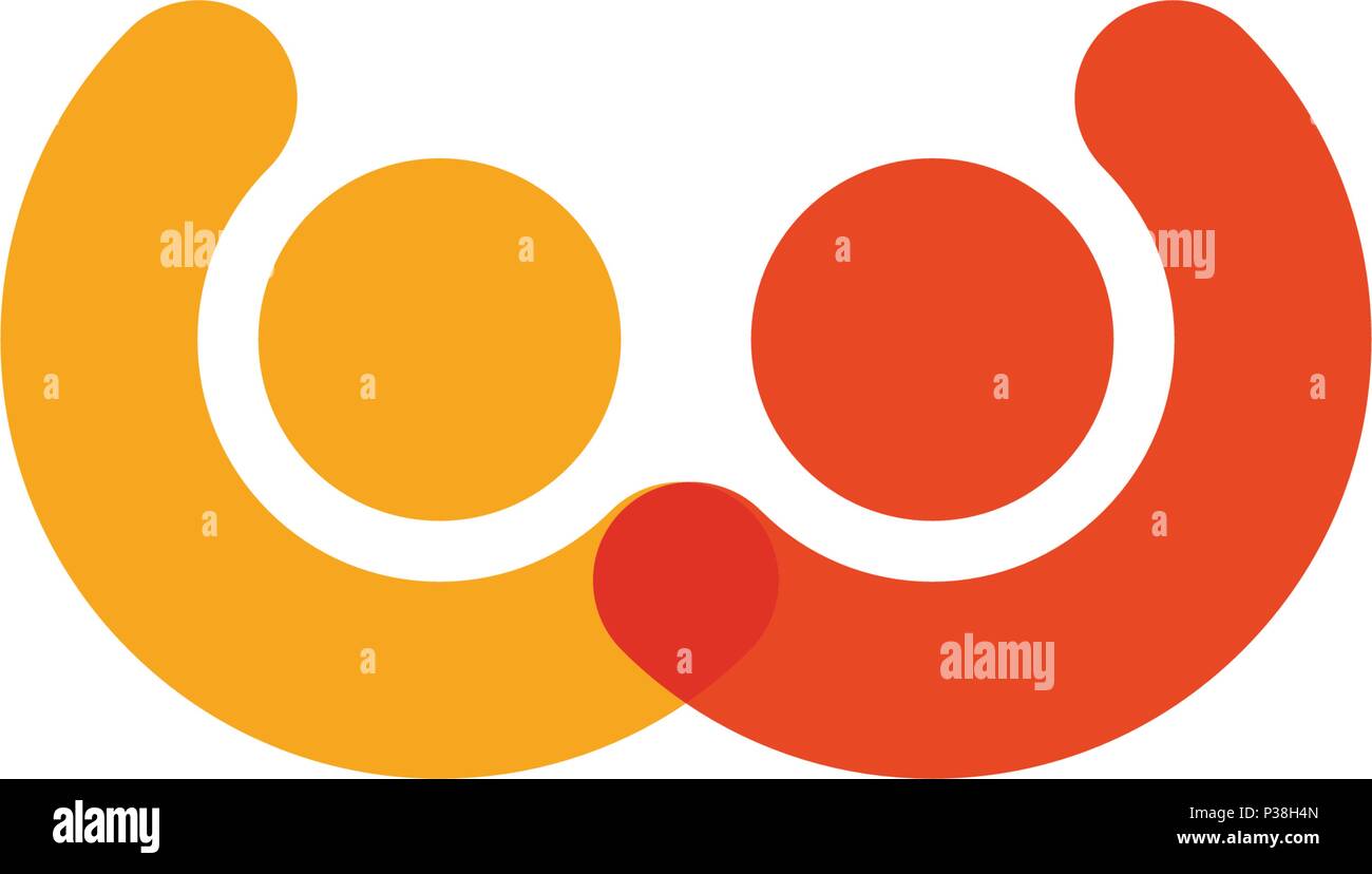 Human logo, mutual aid icon, people together abstract logotype. People ...