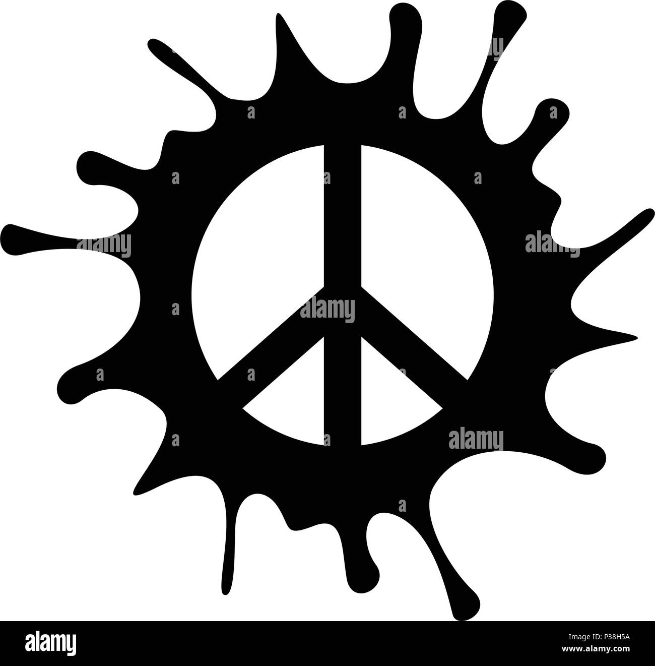 Isolated painted peace symbol Stock Vector Image & Art - Alamy