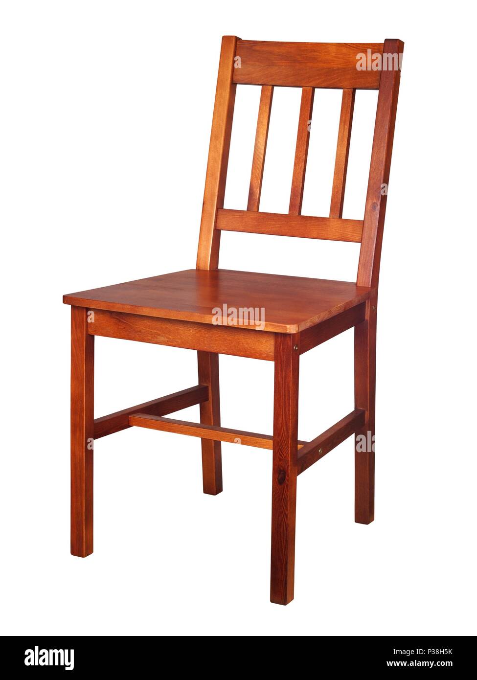 Wooden chair isolated on white background Stock Photo - Alamy