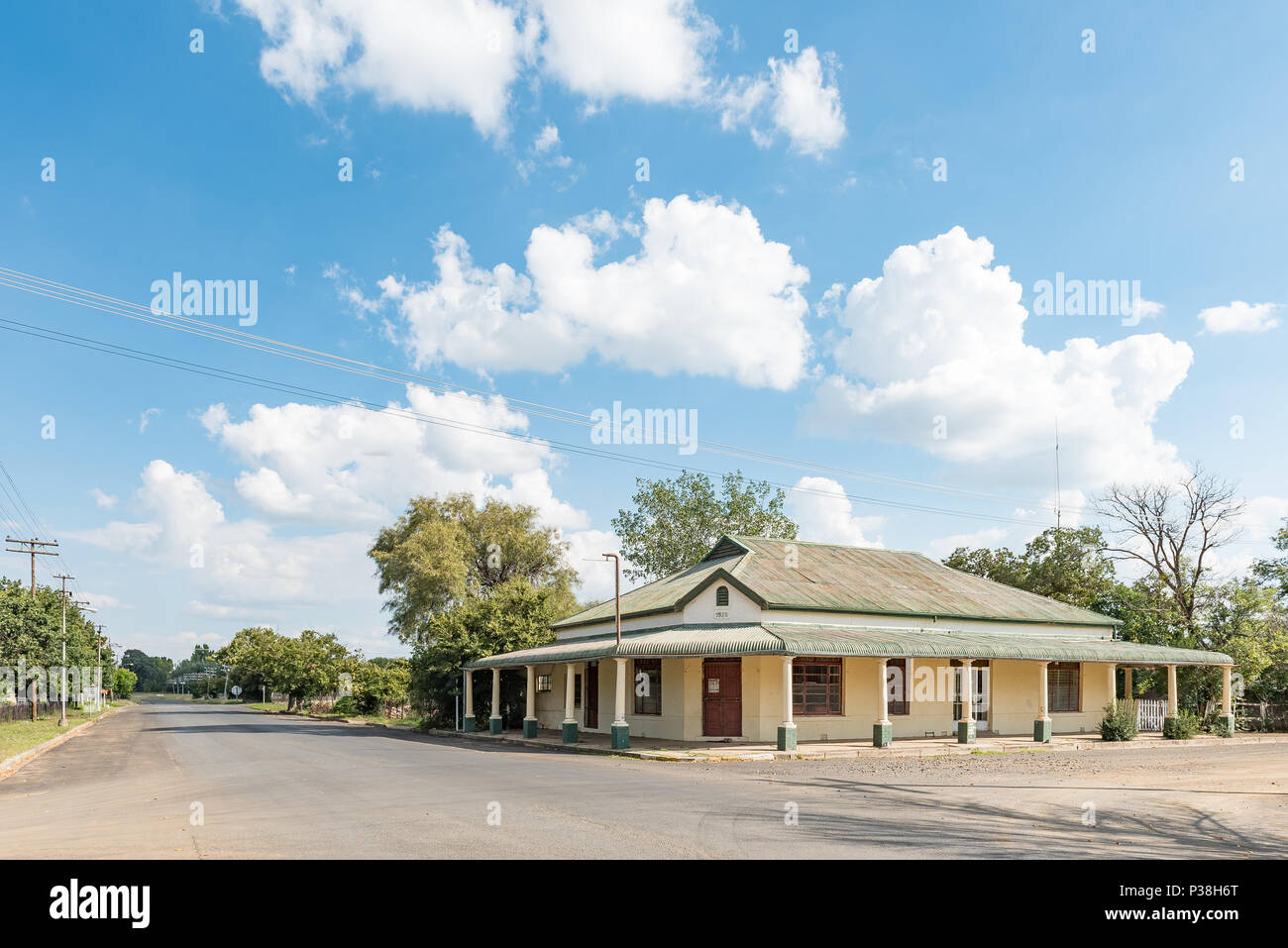 WEPENER, SOUTH AFRICA - APRIL 1, 2018: A street scene, with an historic ...