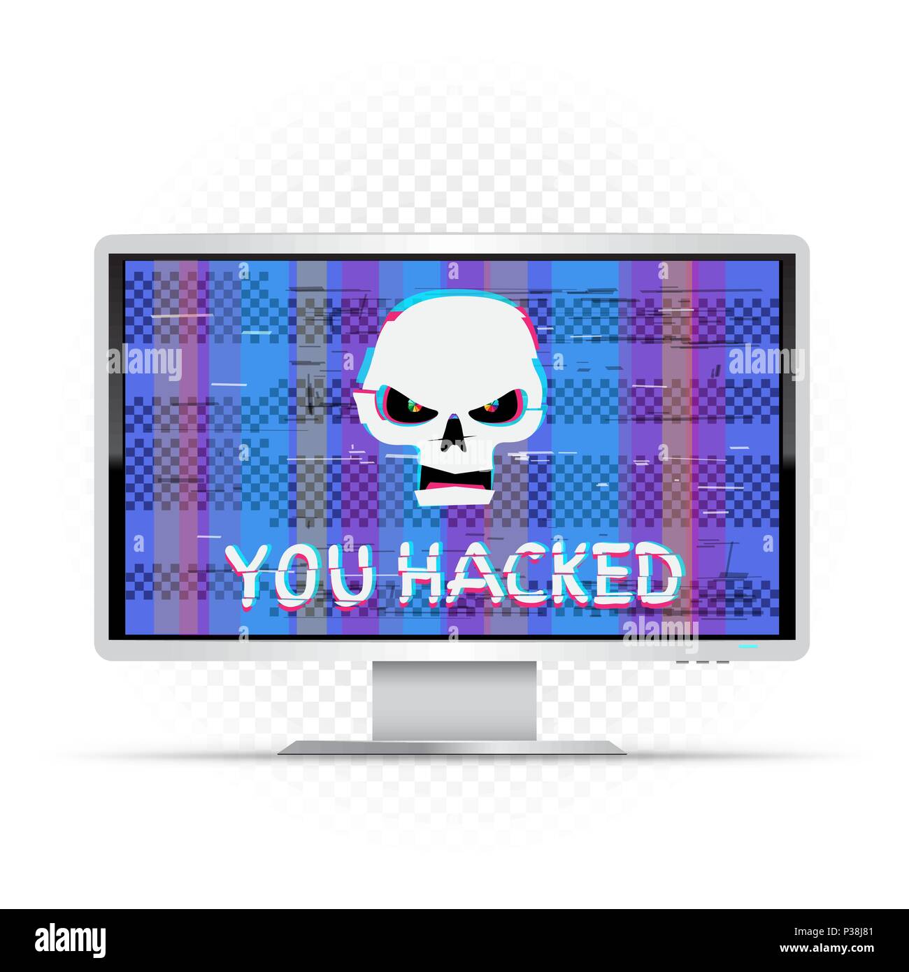 Blue hacker attack background skull hi-res stock photography and images ...