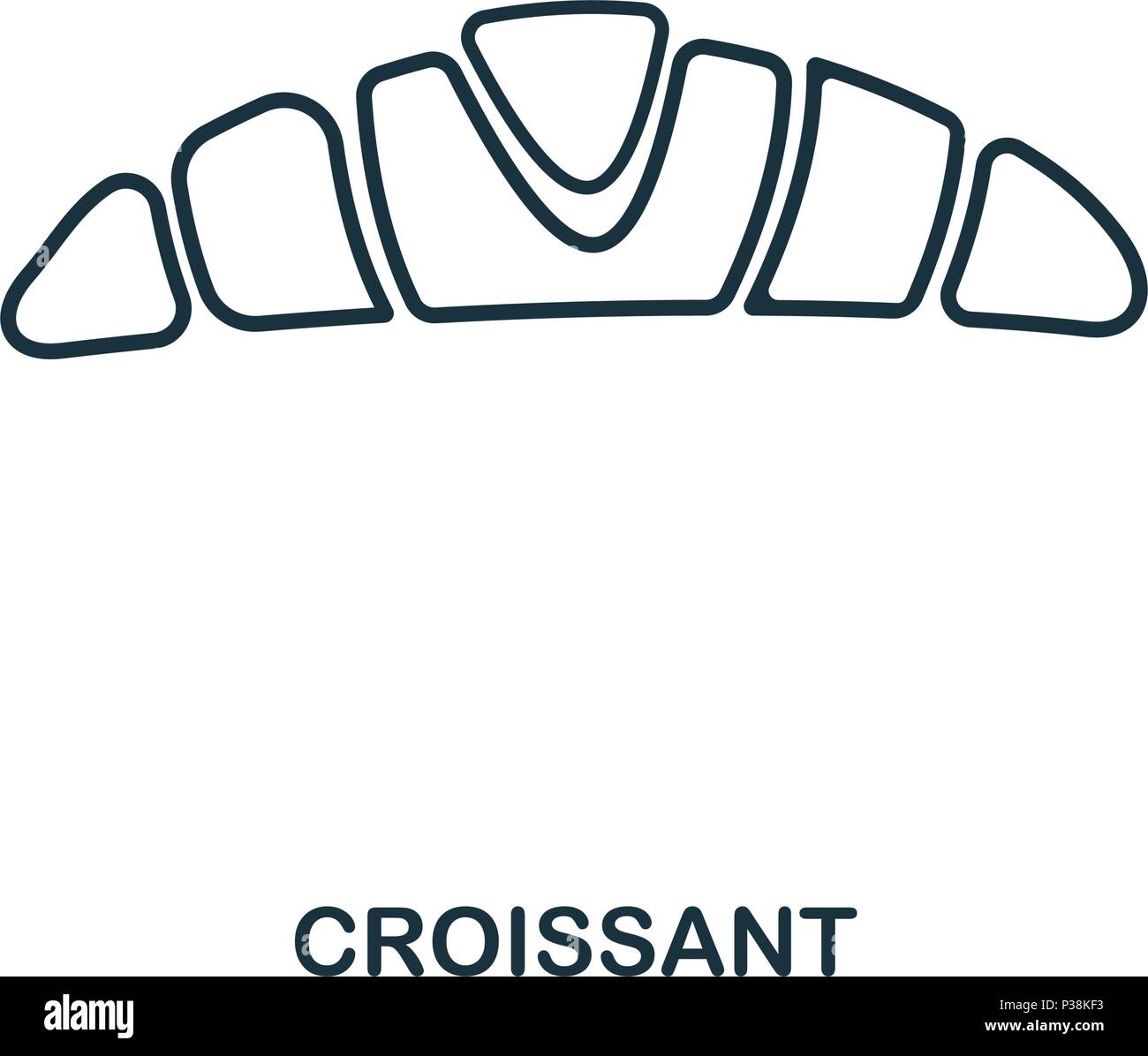 Croissant icon in outline Stock Vector Images - Alamy