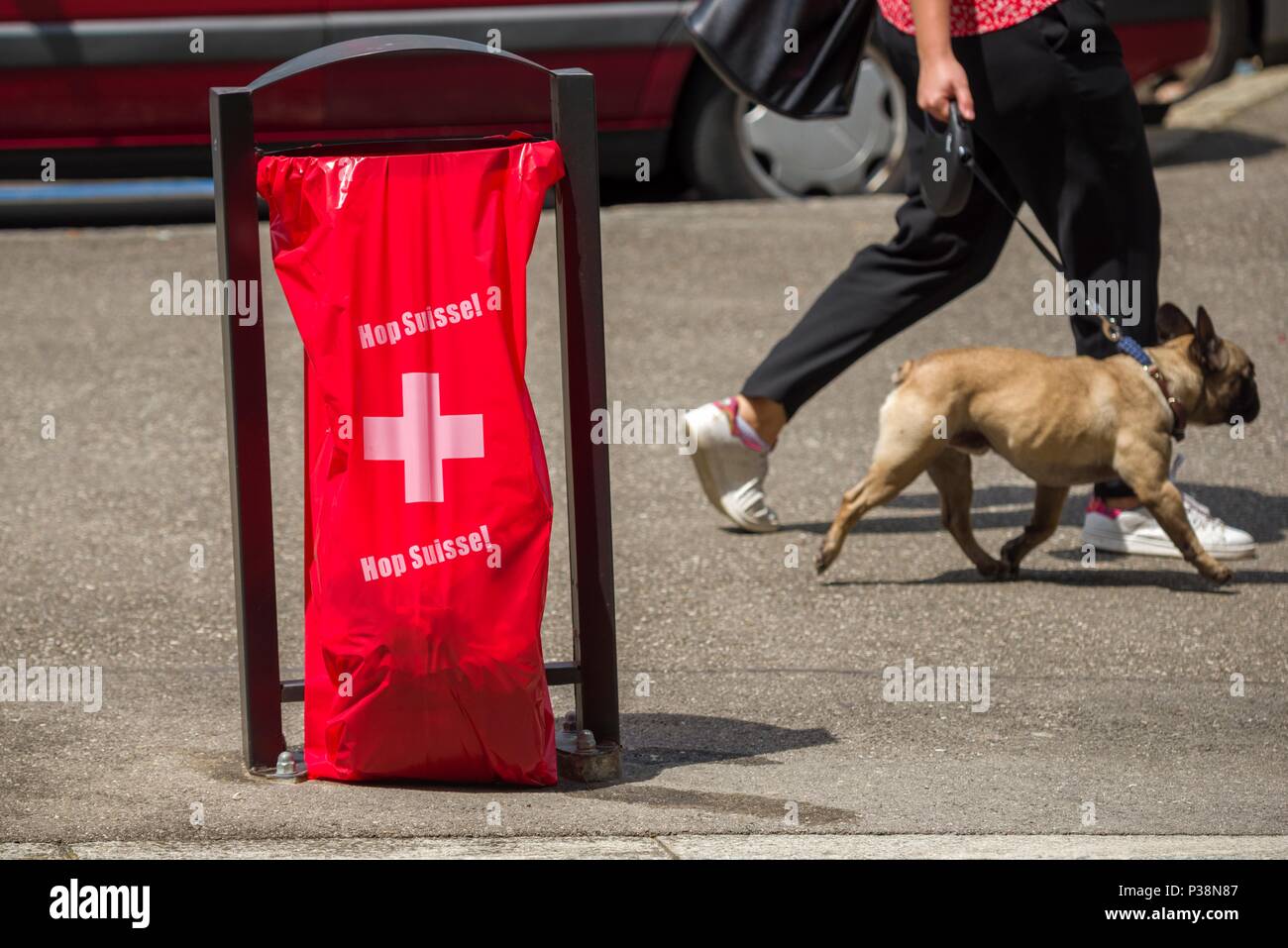 Geneva Switzerland, during the football world cup all the bags of ...