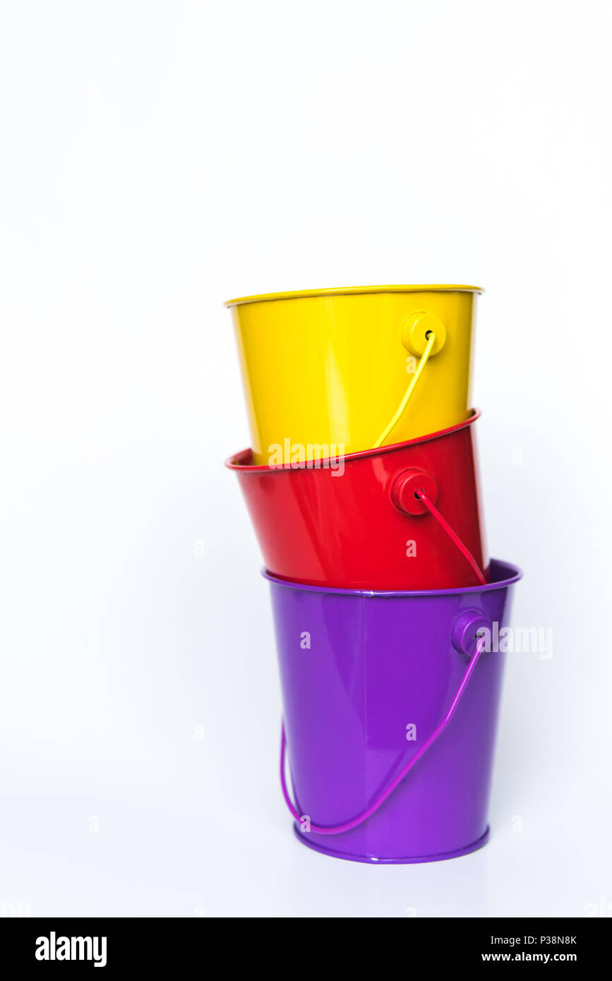 Three empty pails hi-res stock photography and images - Alamy