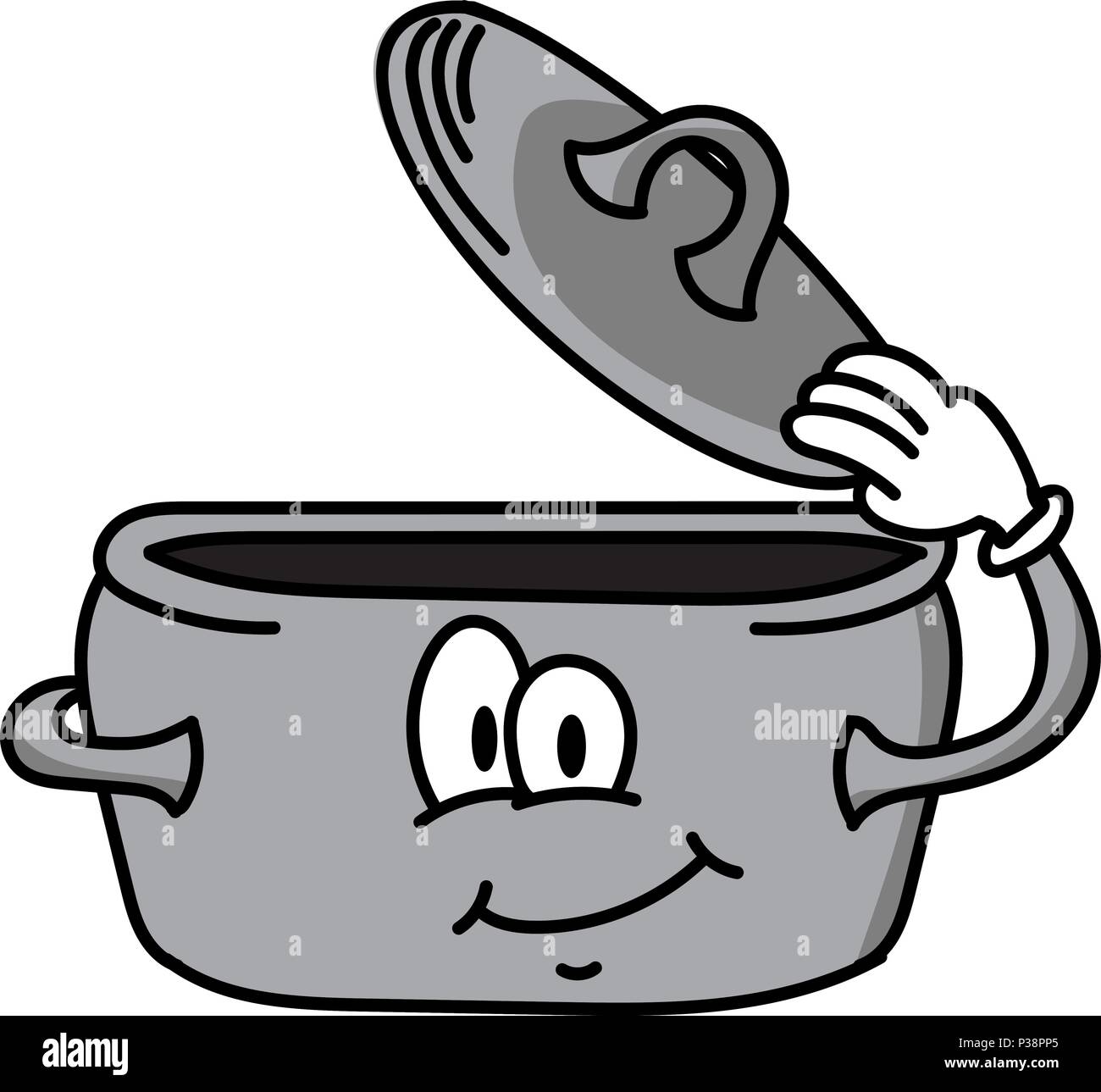 Vector Gentleman Cartoon Pot Saluting. Character Illustration Stock ...