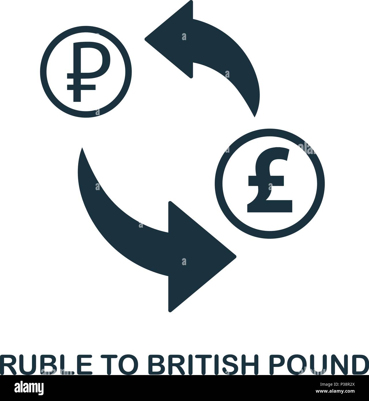 Ruble To British Pound icon. Mobile app, printing, web site icon ...