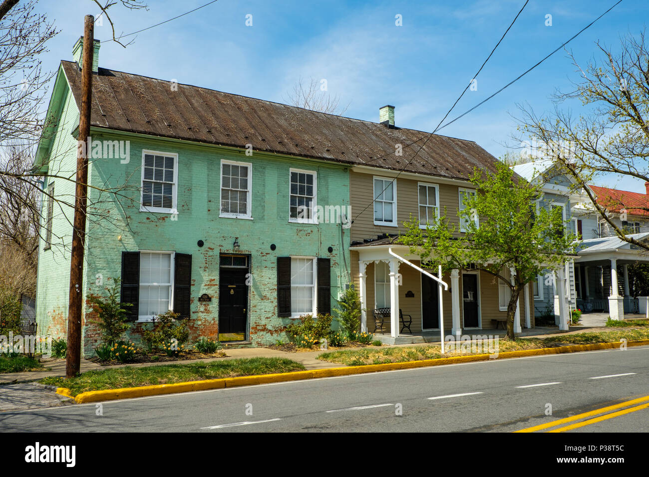 Historic home, 5381 Main Street, Stephens City, Virginia Stock Photo ...