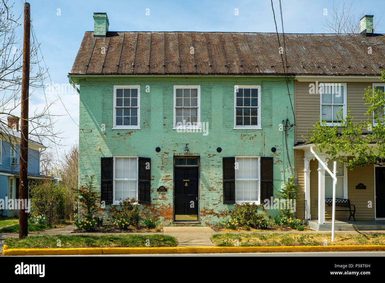 Historic home, 5381 Main Street, Stephens City, Virginia Stock Photo ...