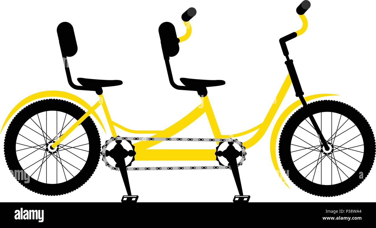 Double bicycle icon Stock Vector Image & Art - Alamy