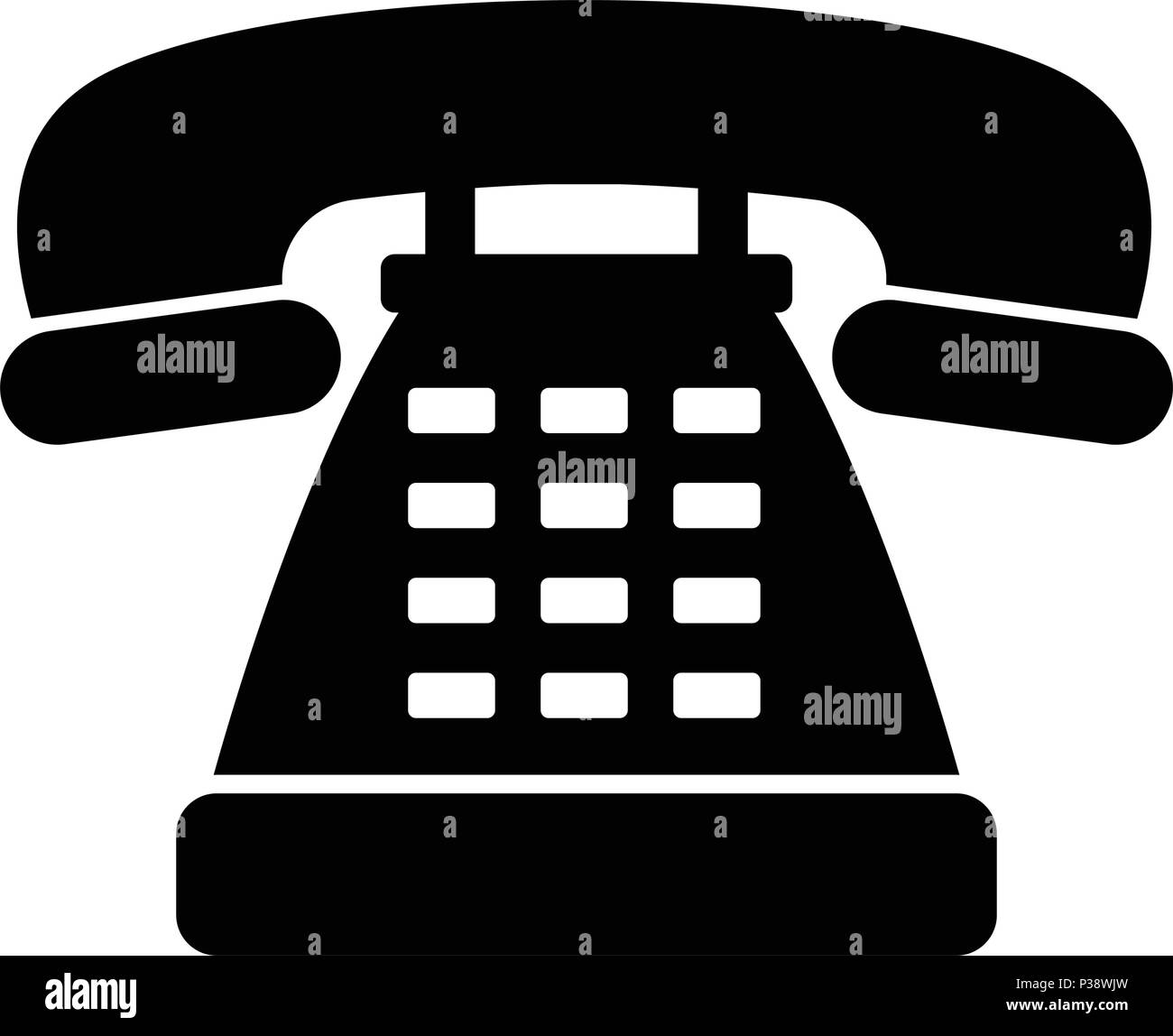 Telephone silhouette. Business icon Stock Vector Image & Art - Alamy