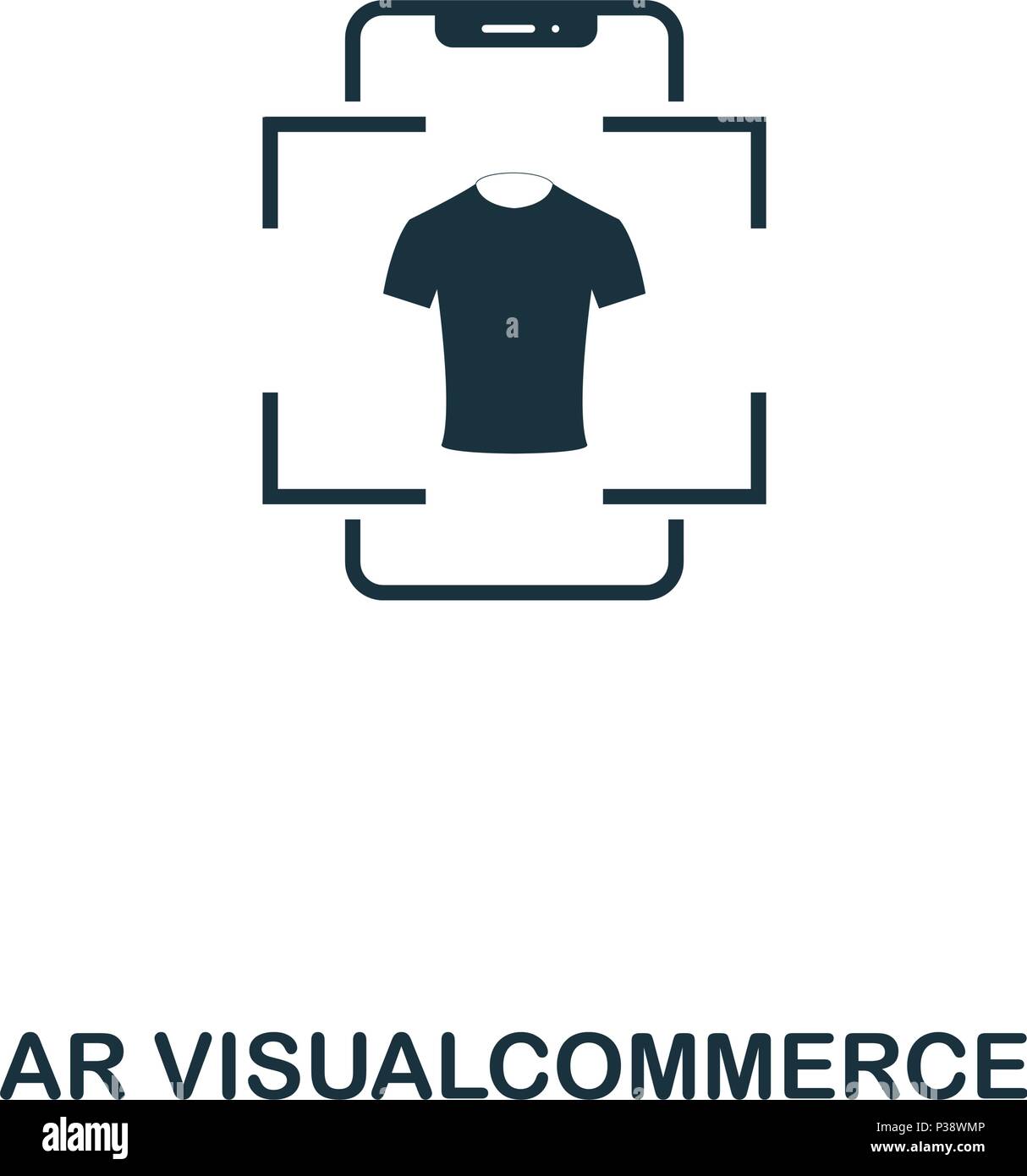 Ar Visualcommerce icon. Mobile app, printing, web site icon. Simple ...