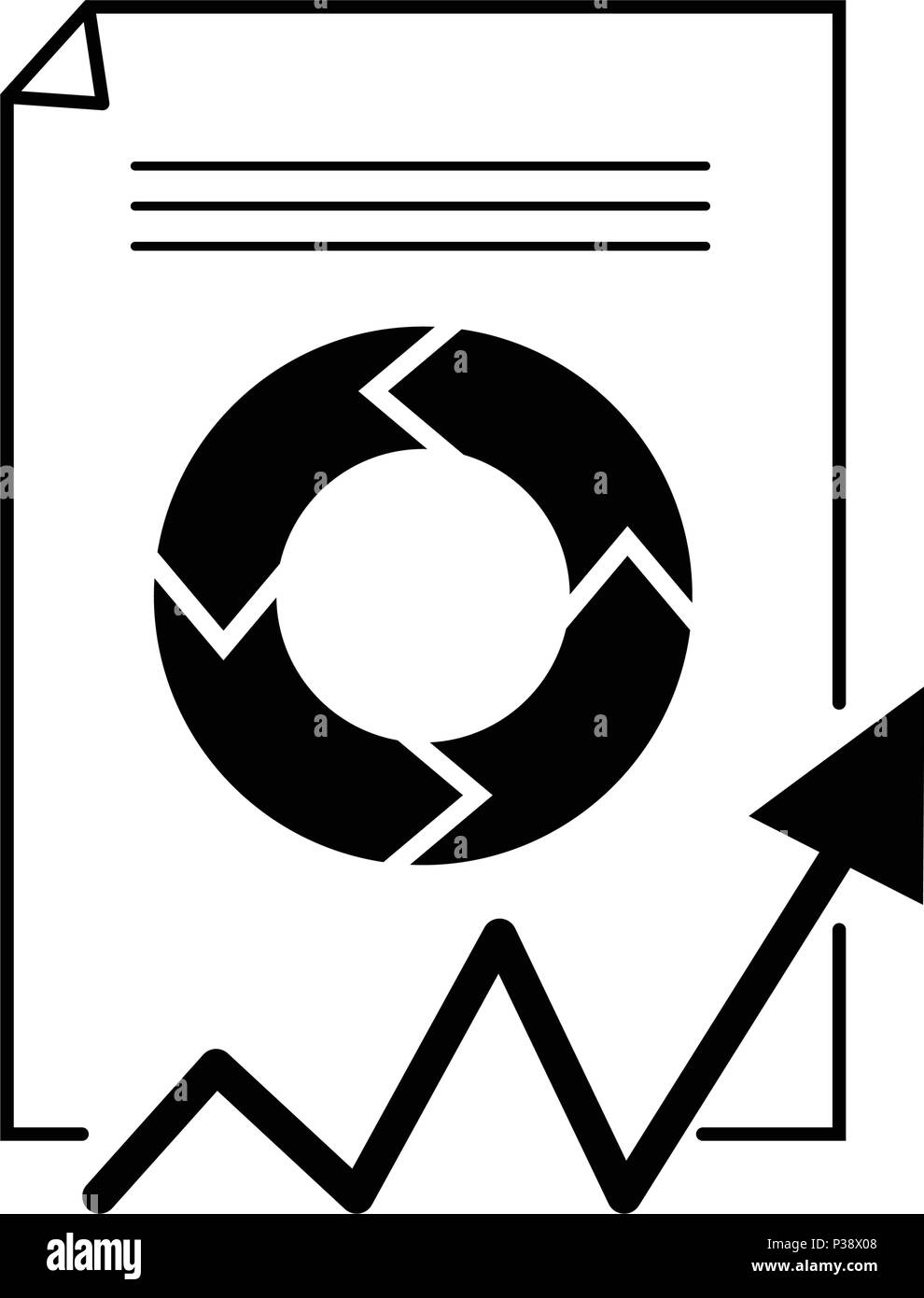 Paper with a graph. Business icon Stock Vector Image & Art - Alamy