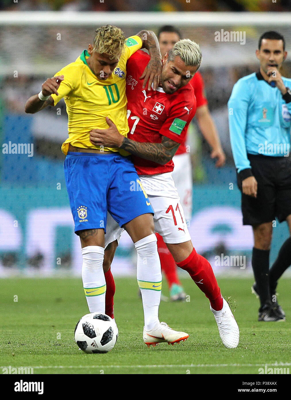 Rostov, Russia. 17th June, 2018. BRAZIL VS SWITZERLAND - Neymar do ...
