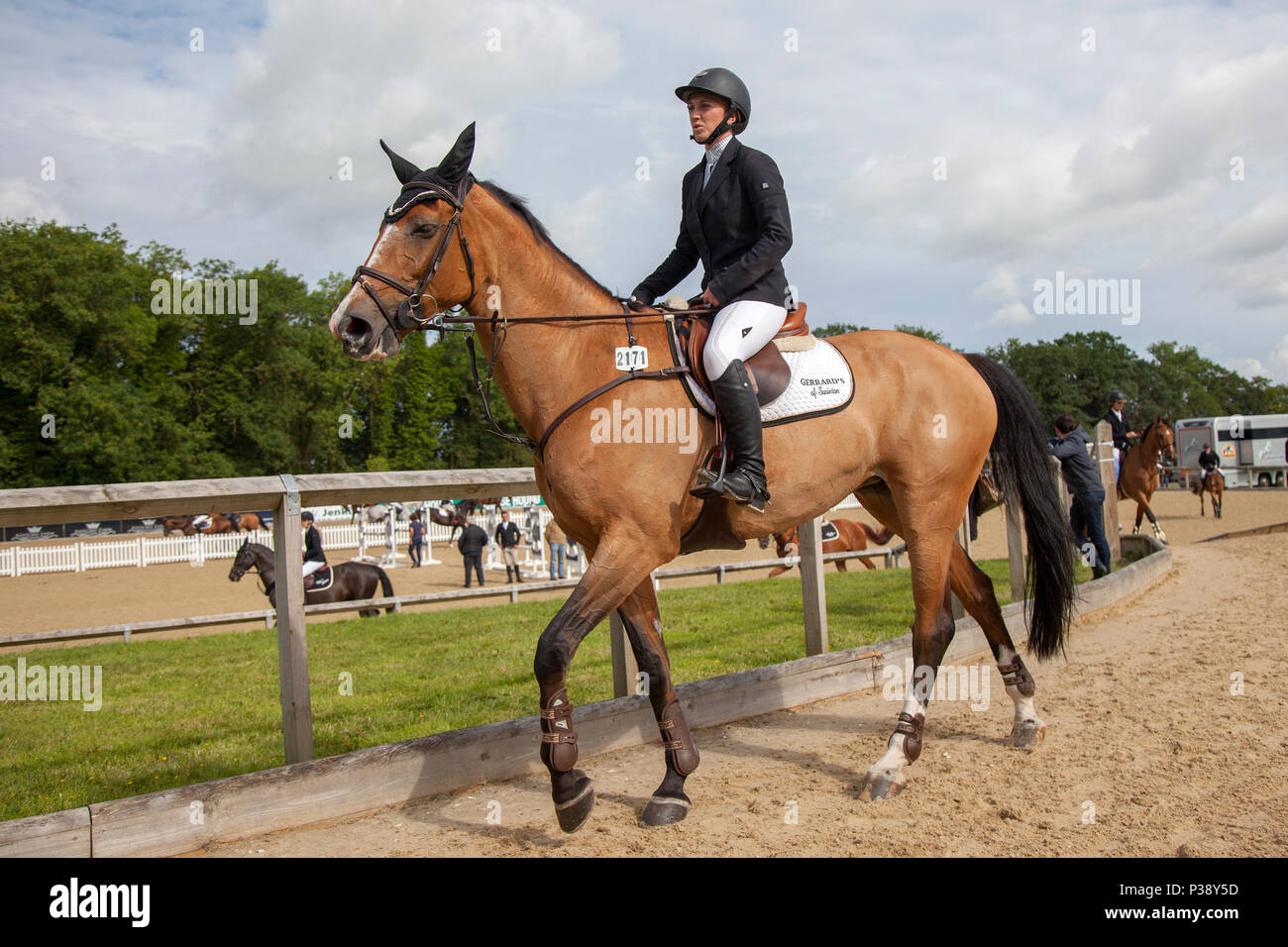 Bolesworth, Cheshire, UK. 16th Jun, 2018. GBR Show jumper Rebecca Marsh ...
