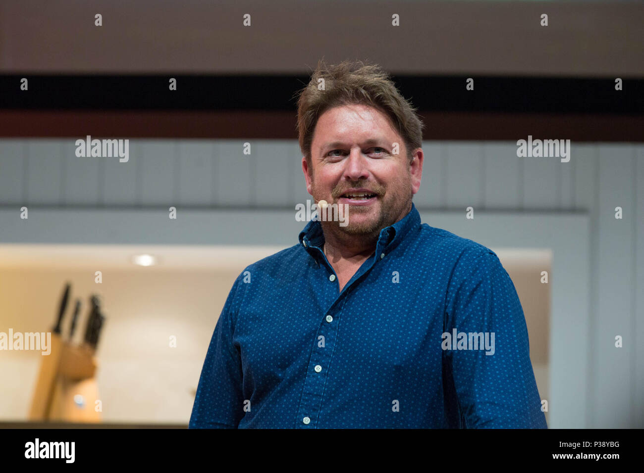 Birmingham, UK. 17th Jun, 2018. Chef James Martin doing a cooking demo ...