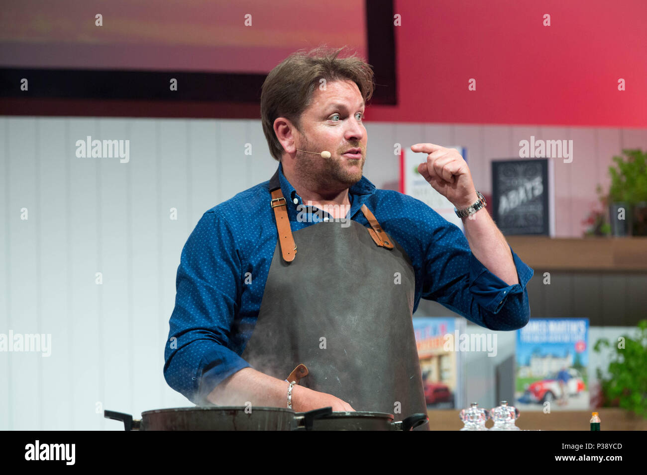 Birmingham, UK. 17th Jun, 2018. Chef James Martin doing a cooking demo ...